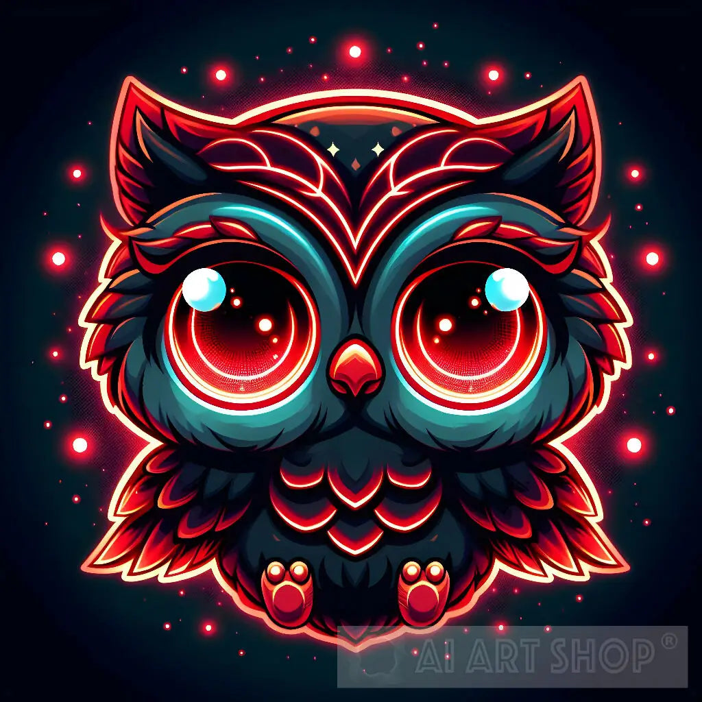 Neon Owl Wall Art - Vibrant Neon Sign Decor