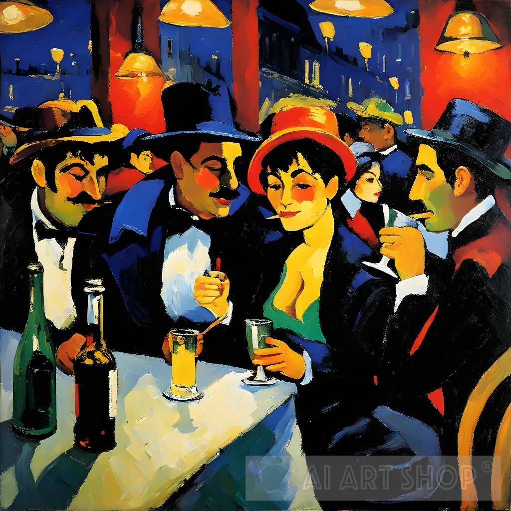 Night cafe in Paris, 1900
