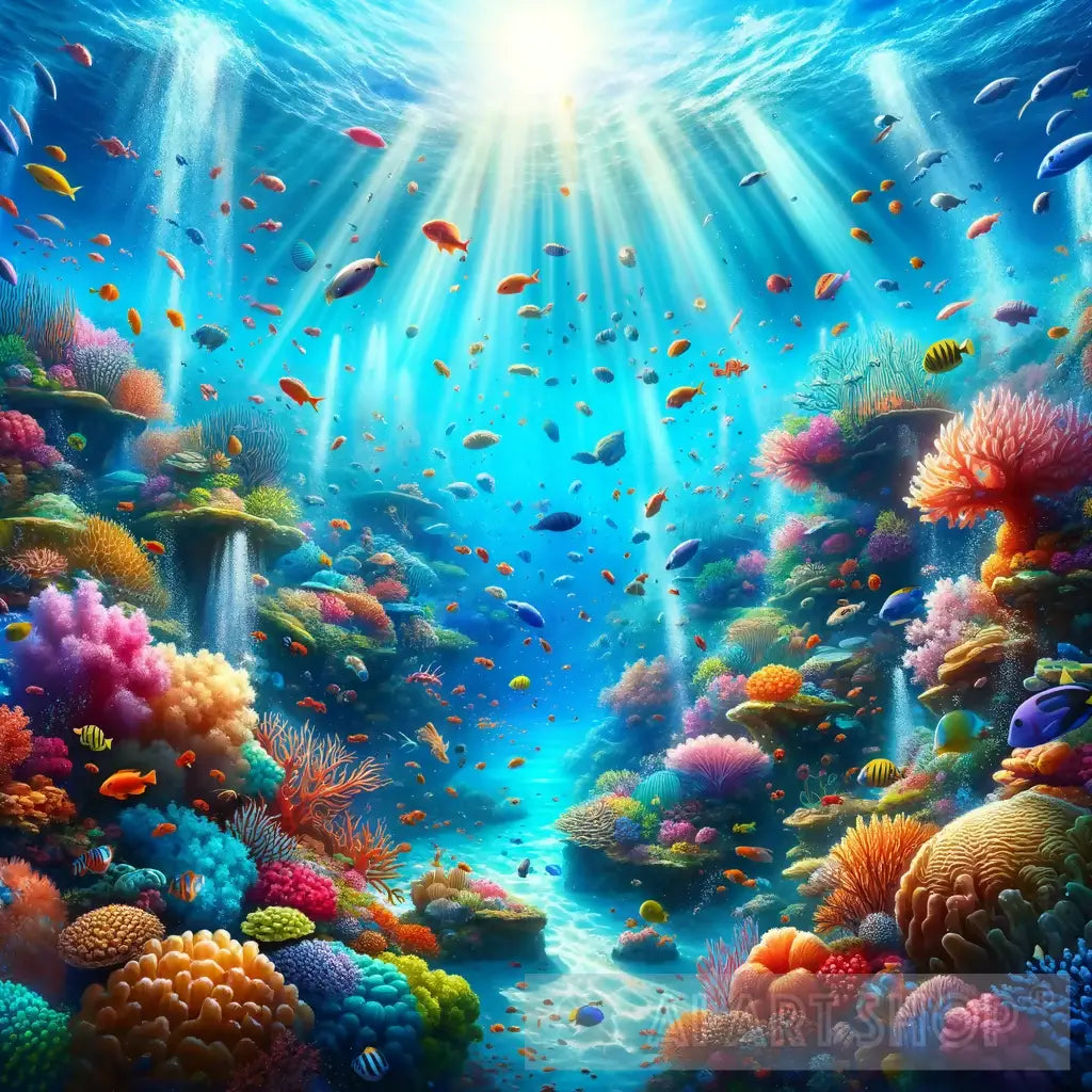 Digital Painting - Ocean's Secrets: Marine Marvel