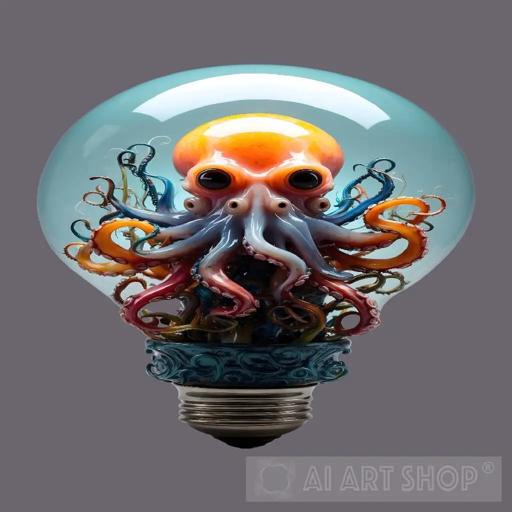Octopus Light Bulb, Octopus, Underwater Art, Marine Innovation, Oce...