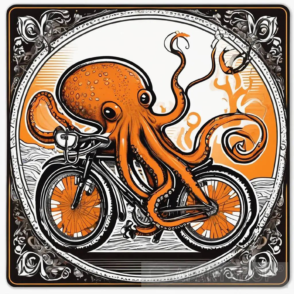 octopus, bike, octopus lover, bicycle, for cyclist, cycling, cute o...