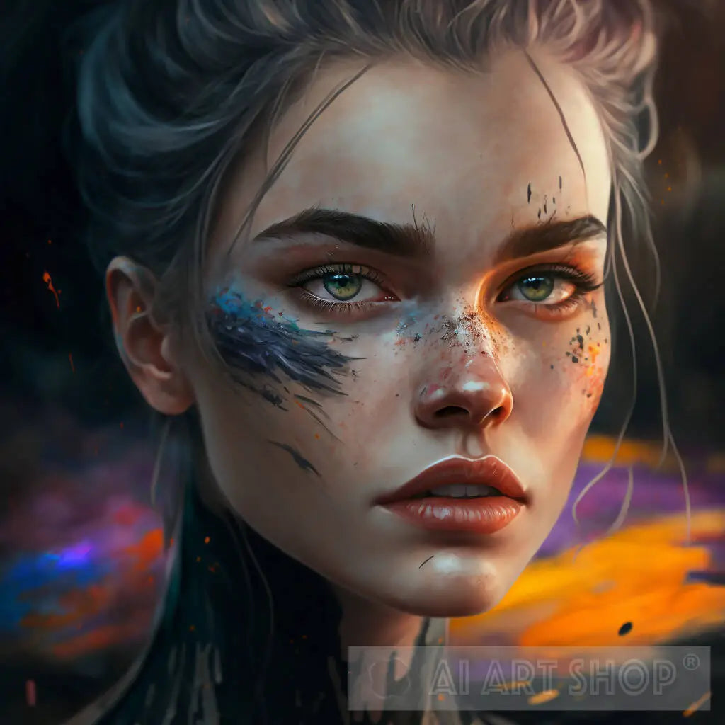 œuvre d'art La femme blonde peinte 1