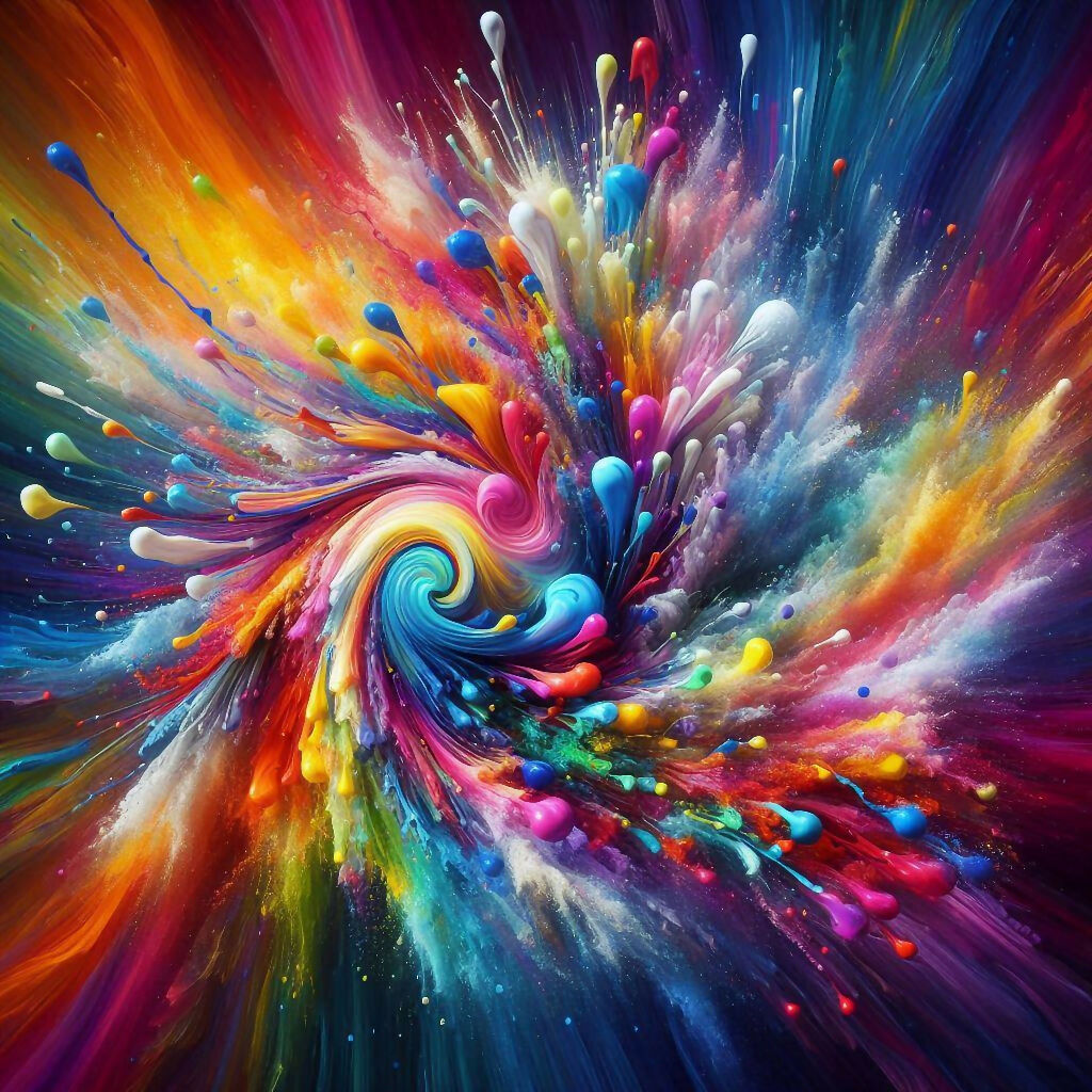 Vibrant Rainbow Paint Splash No. 3