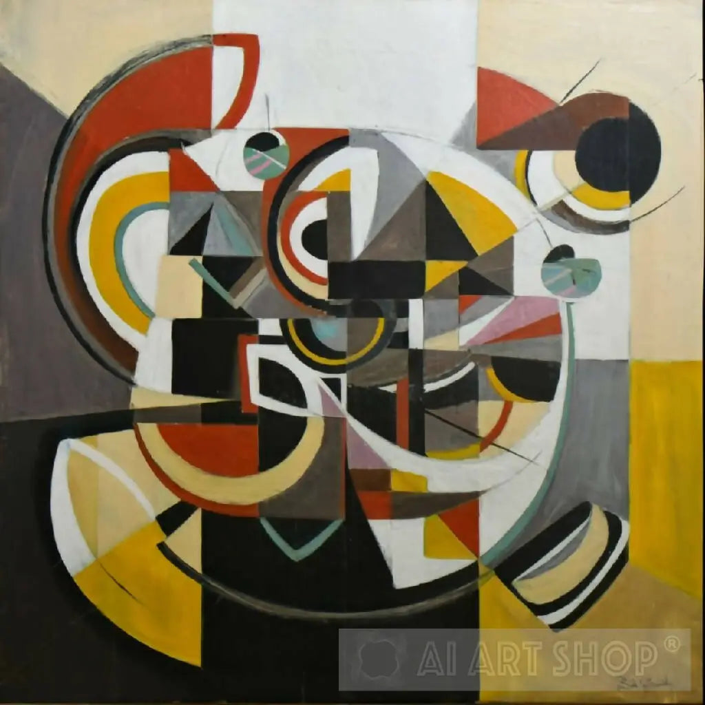oil painting abstract painting art geometric
