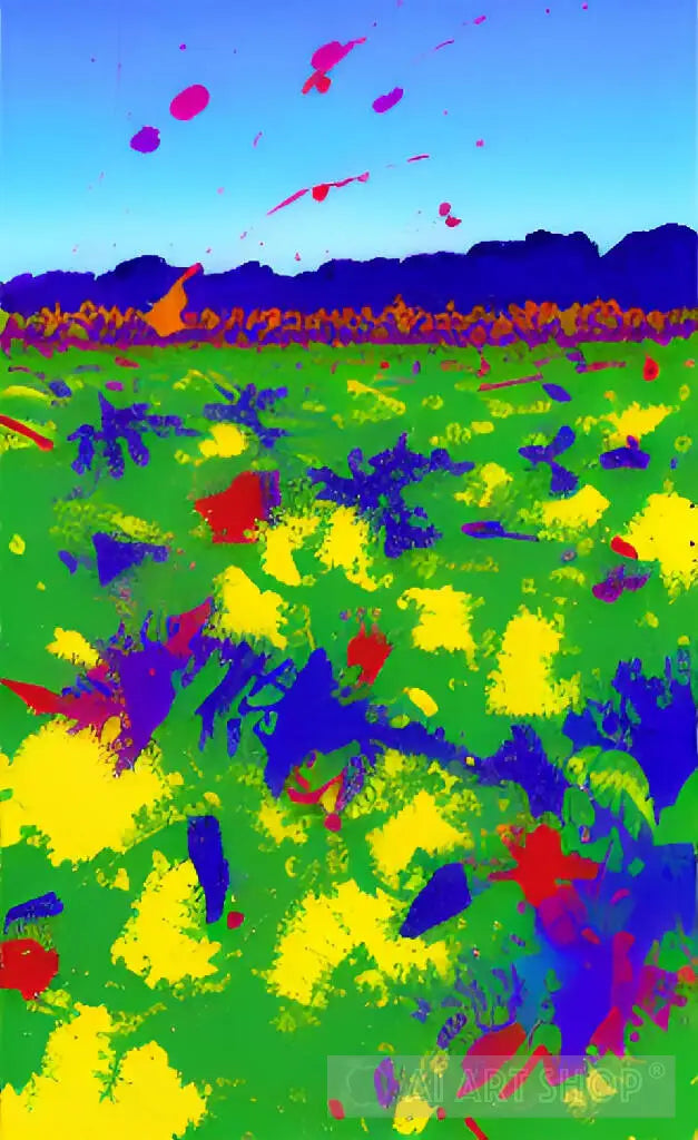 Oil painting splatter