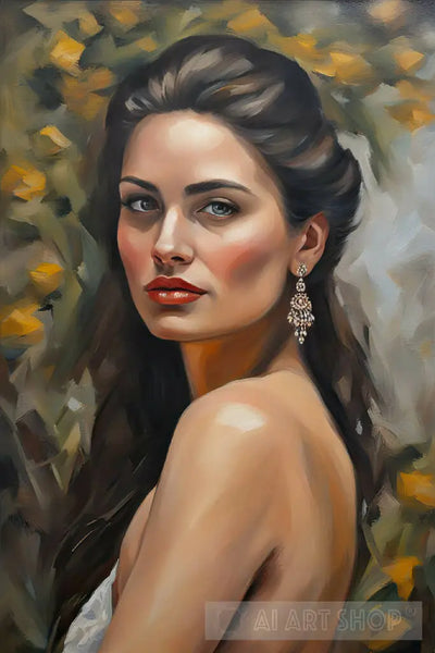 woman, beautiful, oil, painting, girl,