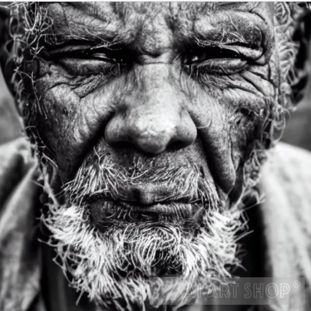 Capture the essence of experience with this captivating AI portrait...