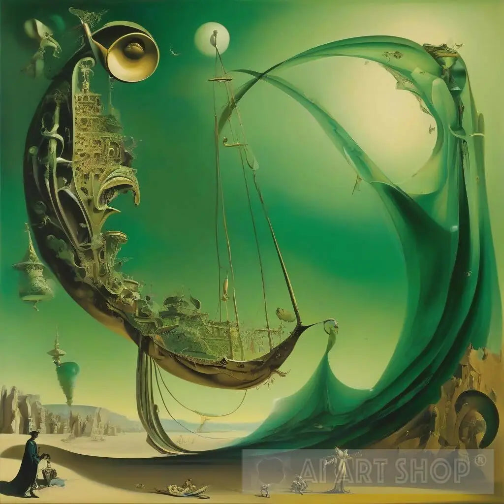 emerald green mystic surrealism