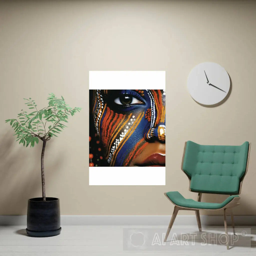 Op Art Eye, Portrait AI Art, black woman, africa