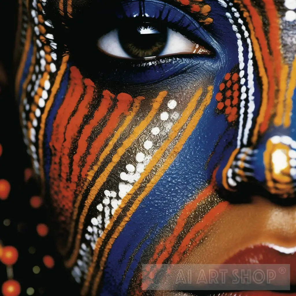 Op Art Eye, Portrait AI Art, black woman, africa