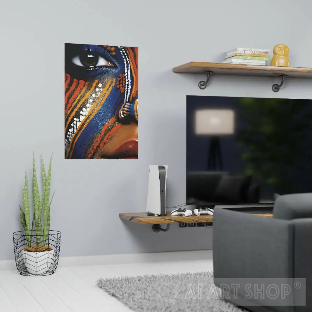 Op Art Eye, Portrait AI Art, black woman, africa