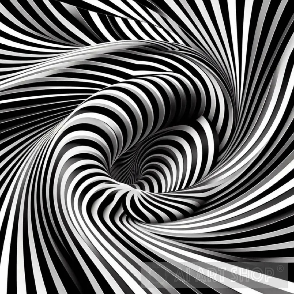 Optical illusion with and black