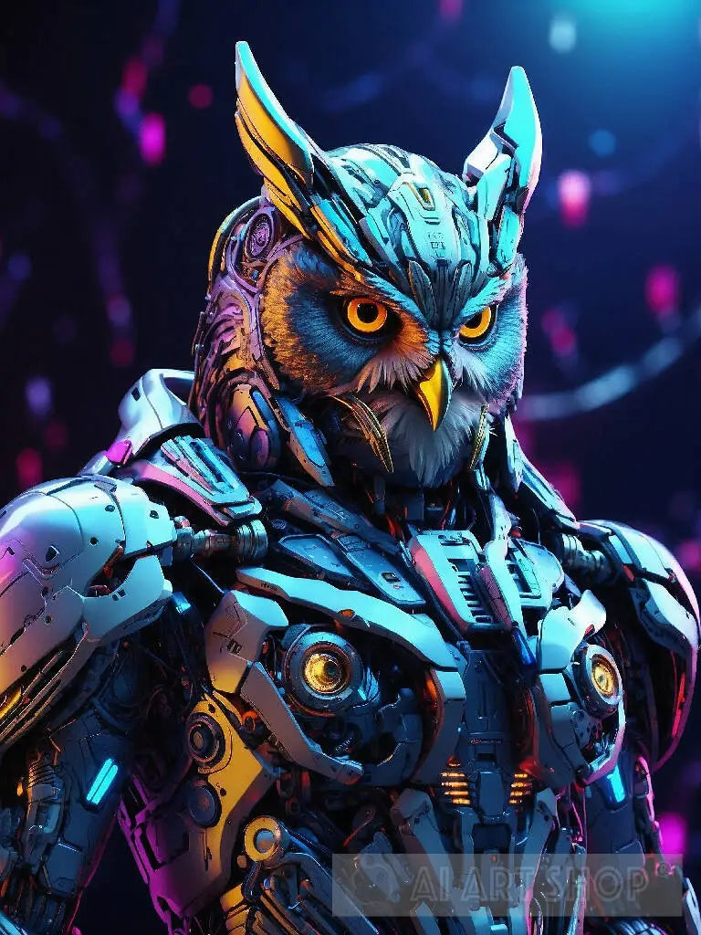 Owl in cyborg body #1