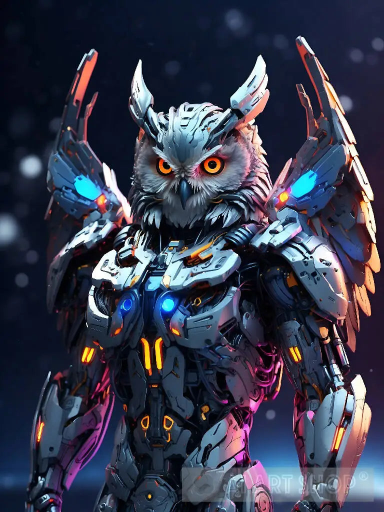 Owl in cyborg body #2