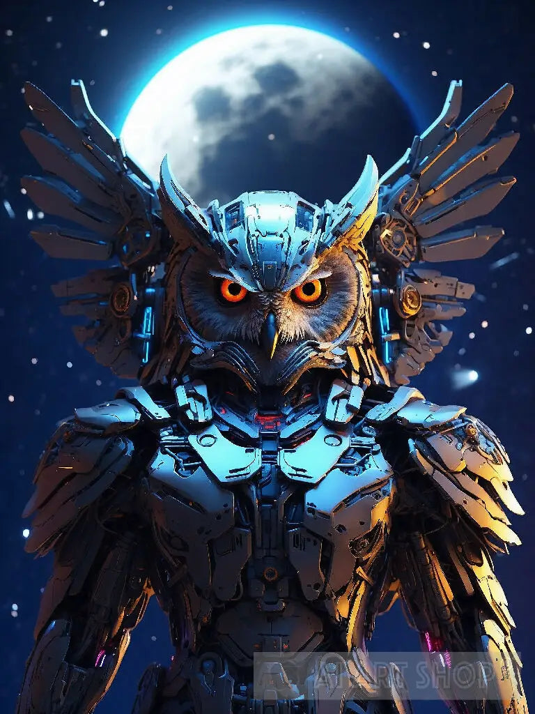 Owl in cyborg body #3