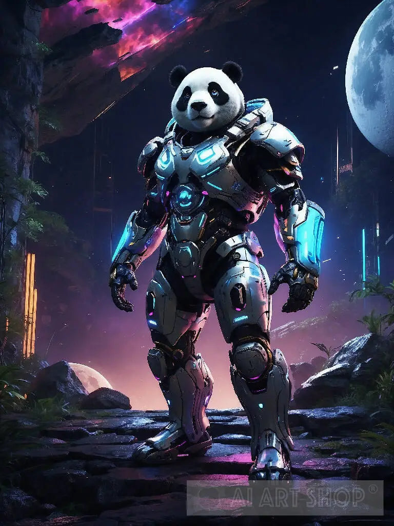 Panda in cyborg body #2