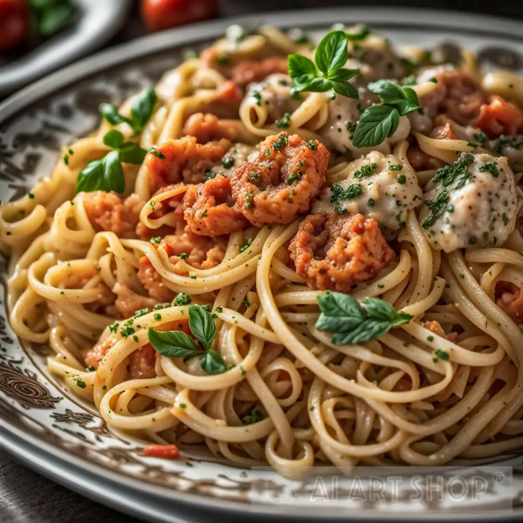 Tasty Pasta Dish ai Art Variations