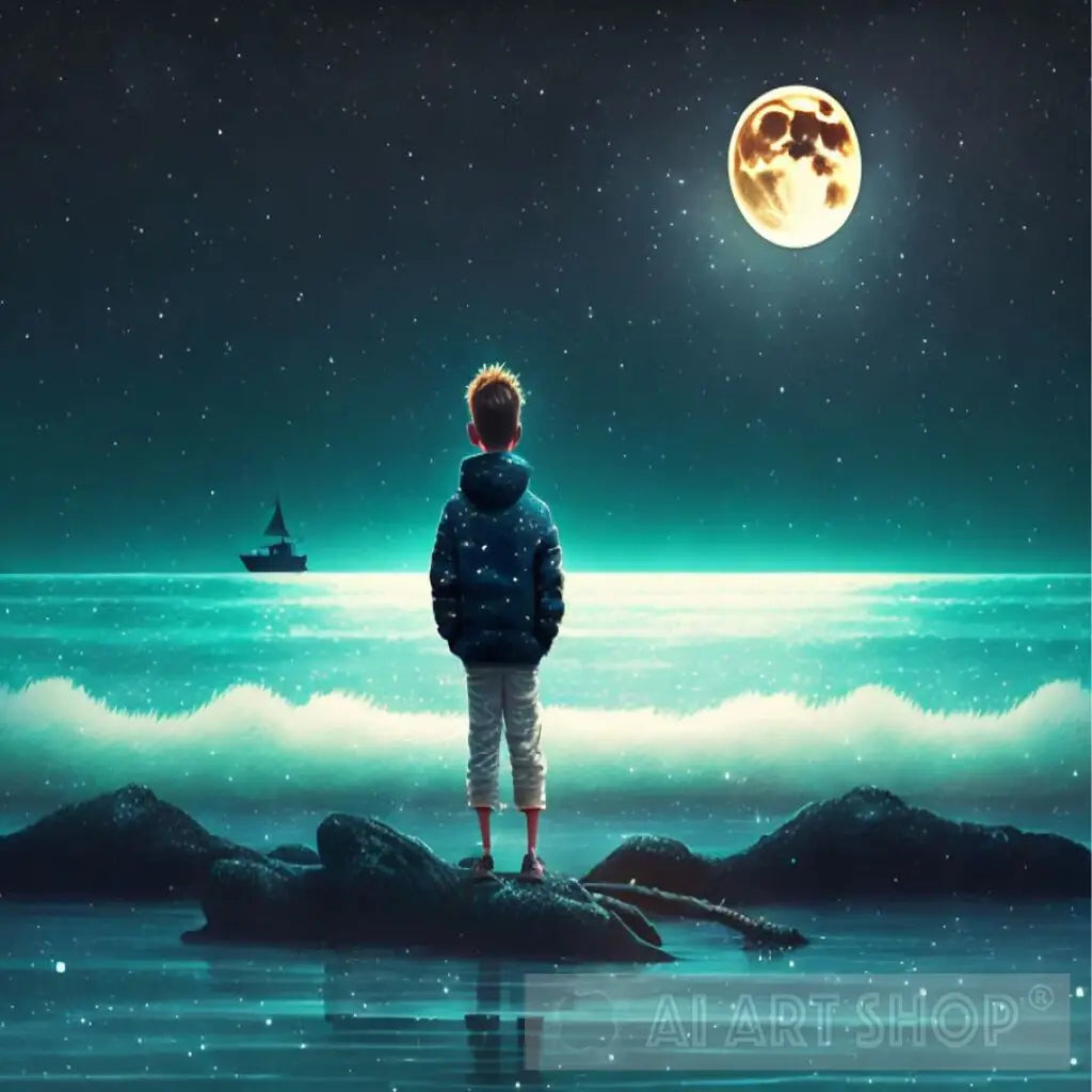 person on the moon