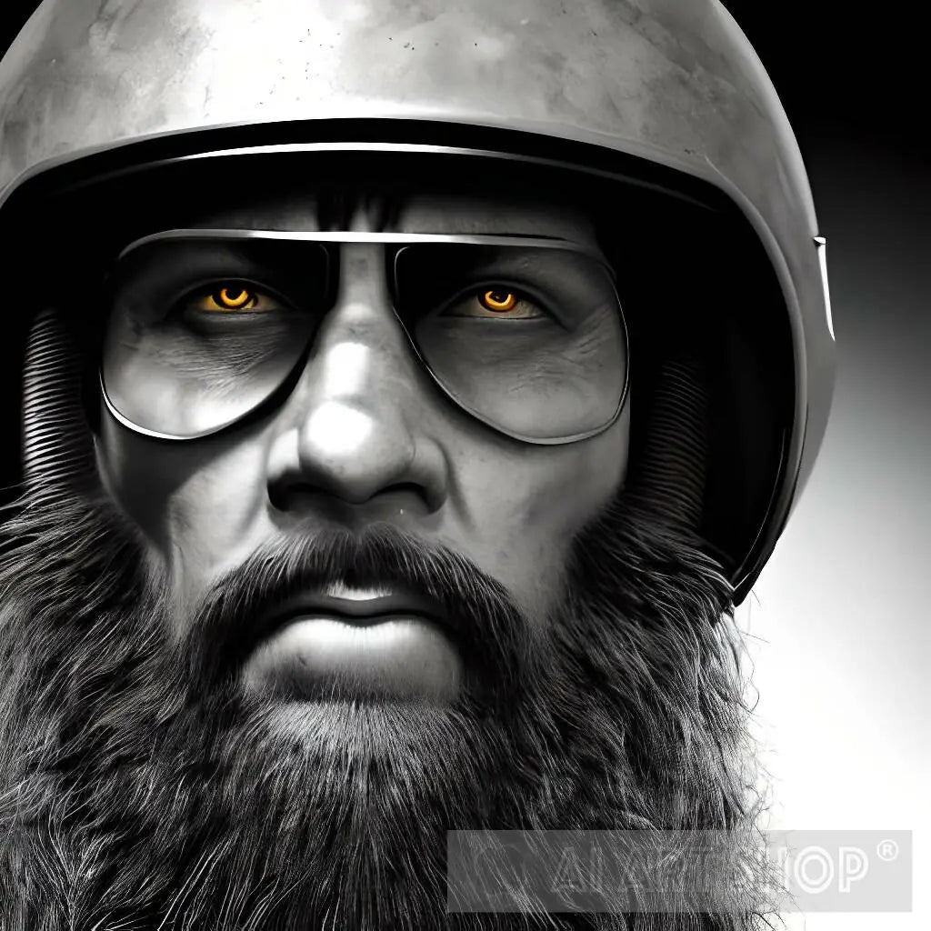 Photorealistic Retro Biker Portrait