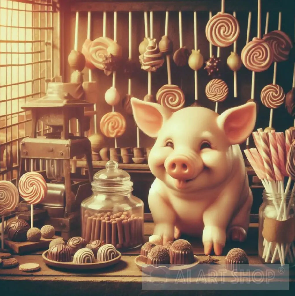 Pig in a candy store