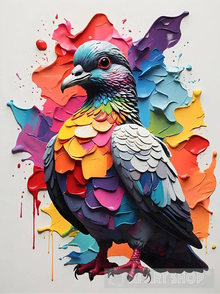 Pigeon Painting, Pigeon Art, Urban Wildlife, Bird Painting, NatureI...