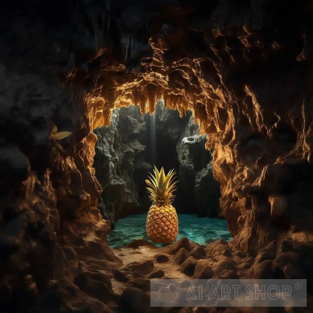 Pineapple in a cave