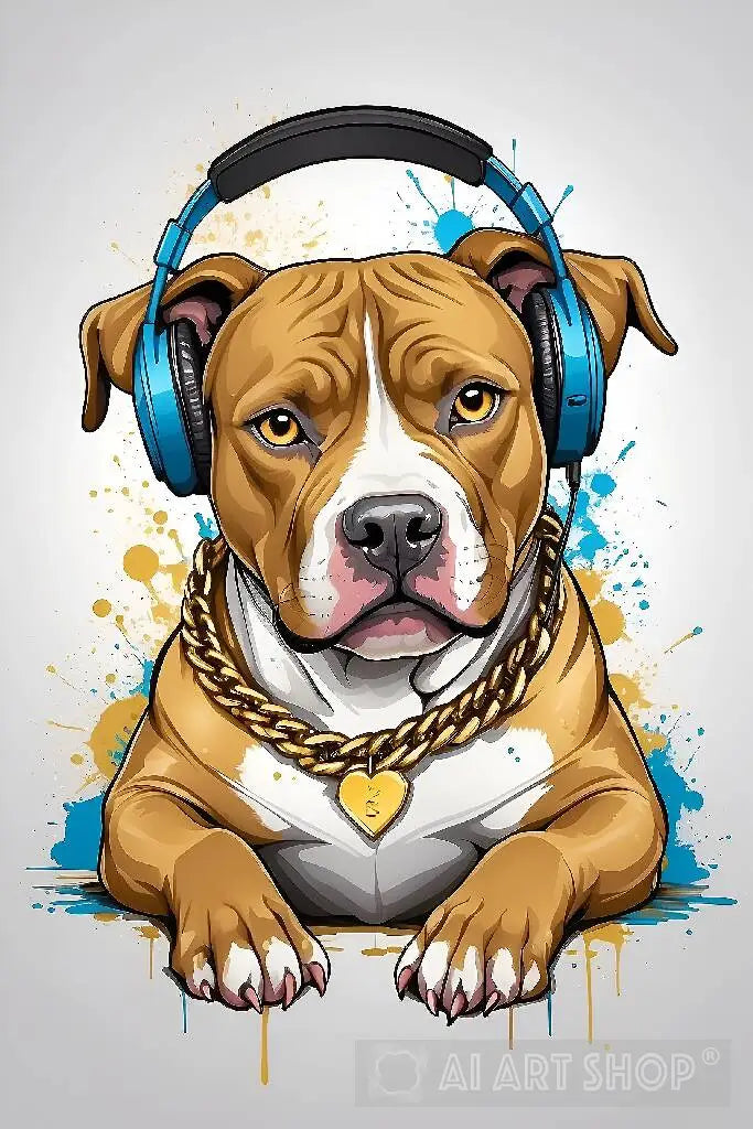 Pittbull dog _ Ai Animal art work _ Ai Art work