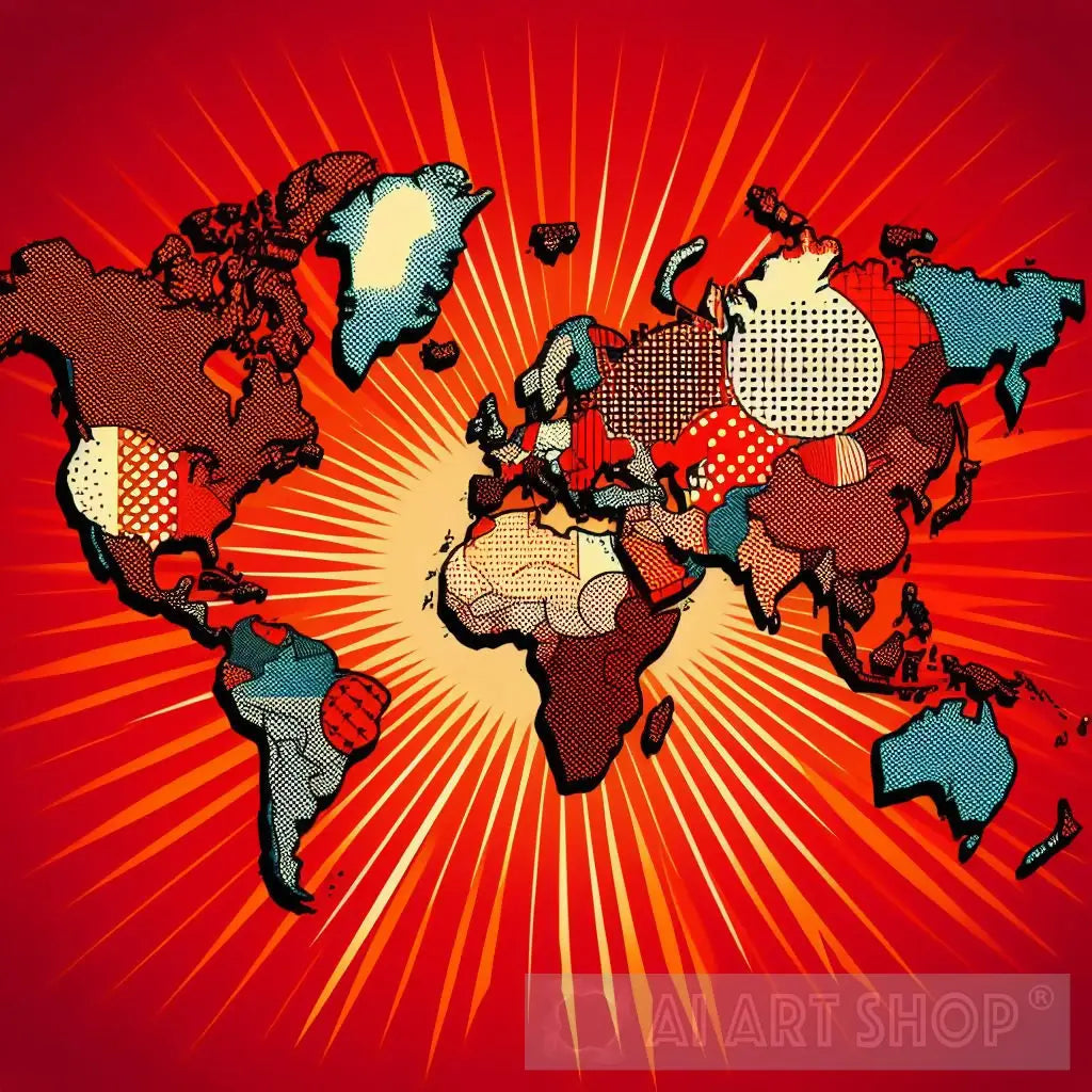 pop art world map
