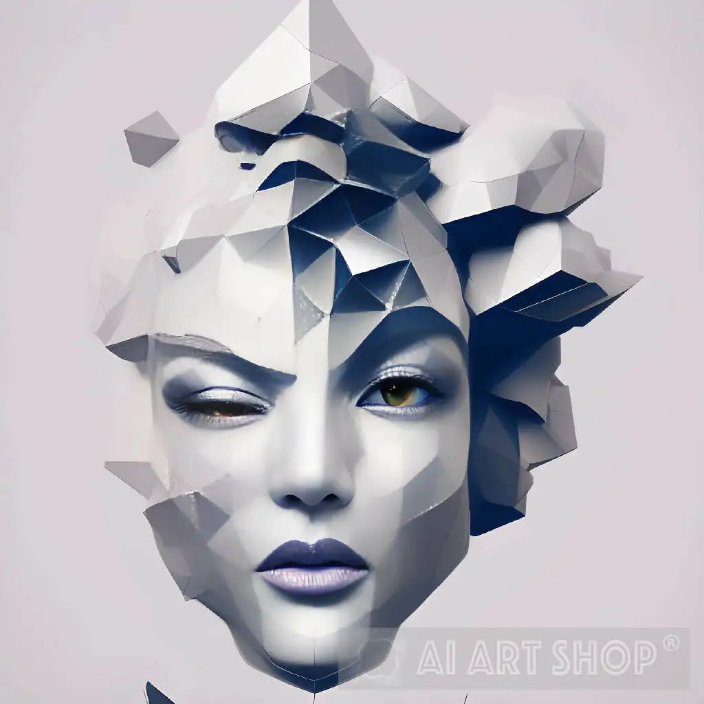 portrait, woman, girl, abstract, ai, art