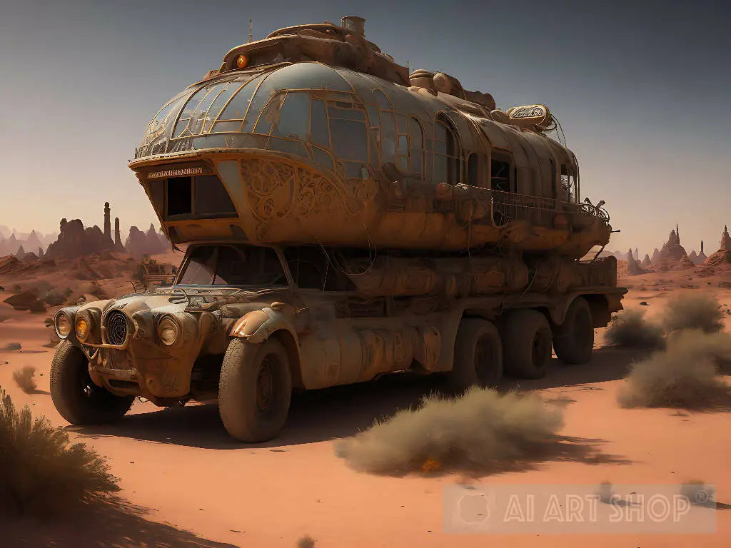 Postapocalyptic Vehicle in desert