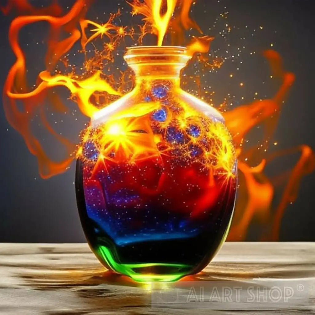rainbow potion magic drink glowing vial