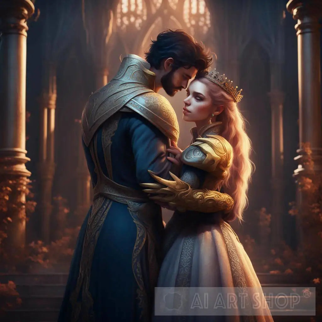 PRINCE AND PRINCESS EMBRACE