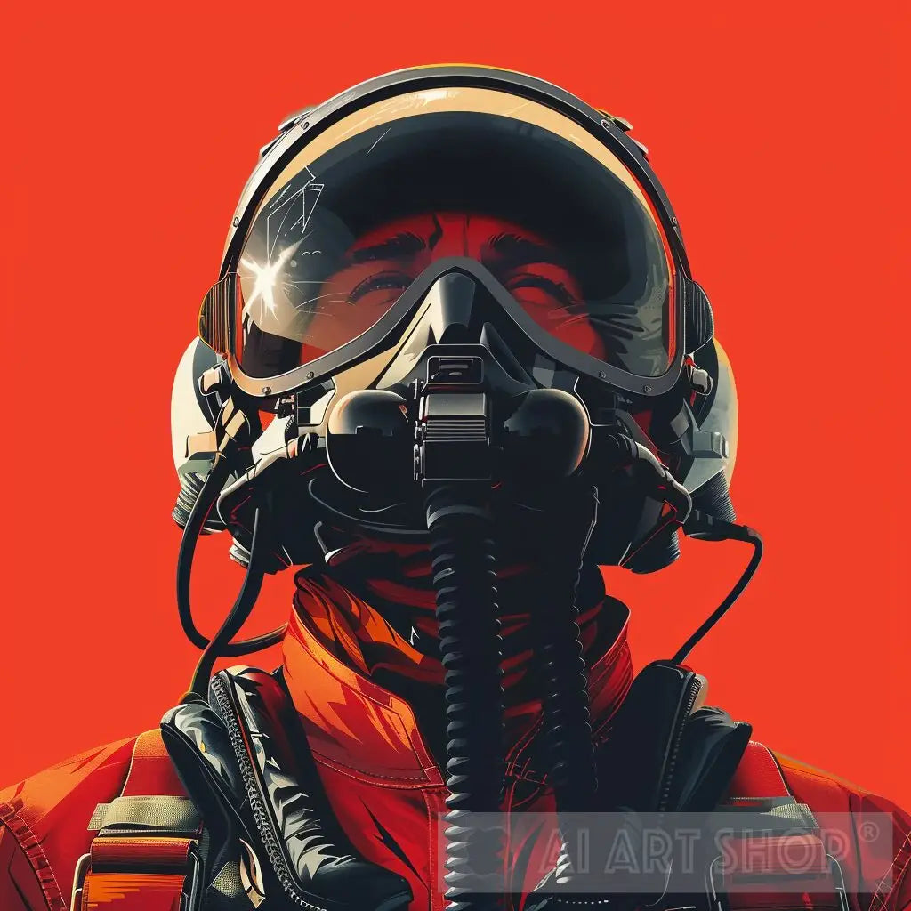 The Cosmic Protector: Vibrant Aviator Portrait