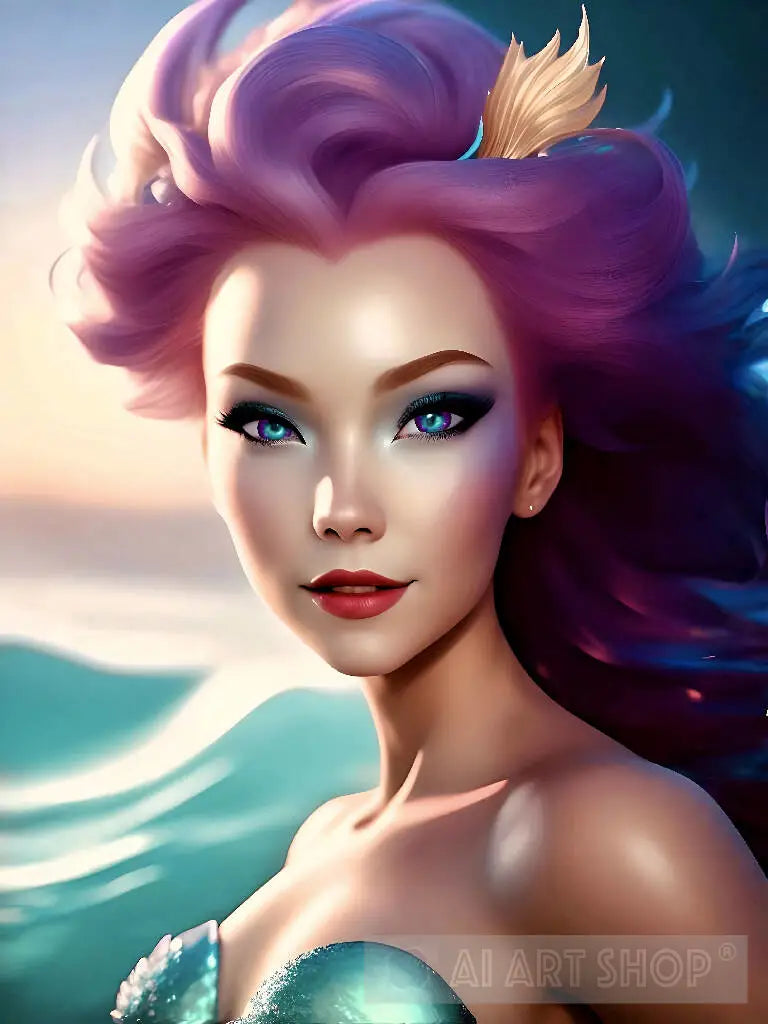 Purple Haired Mermaid