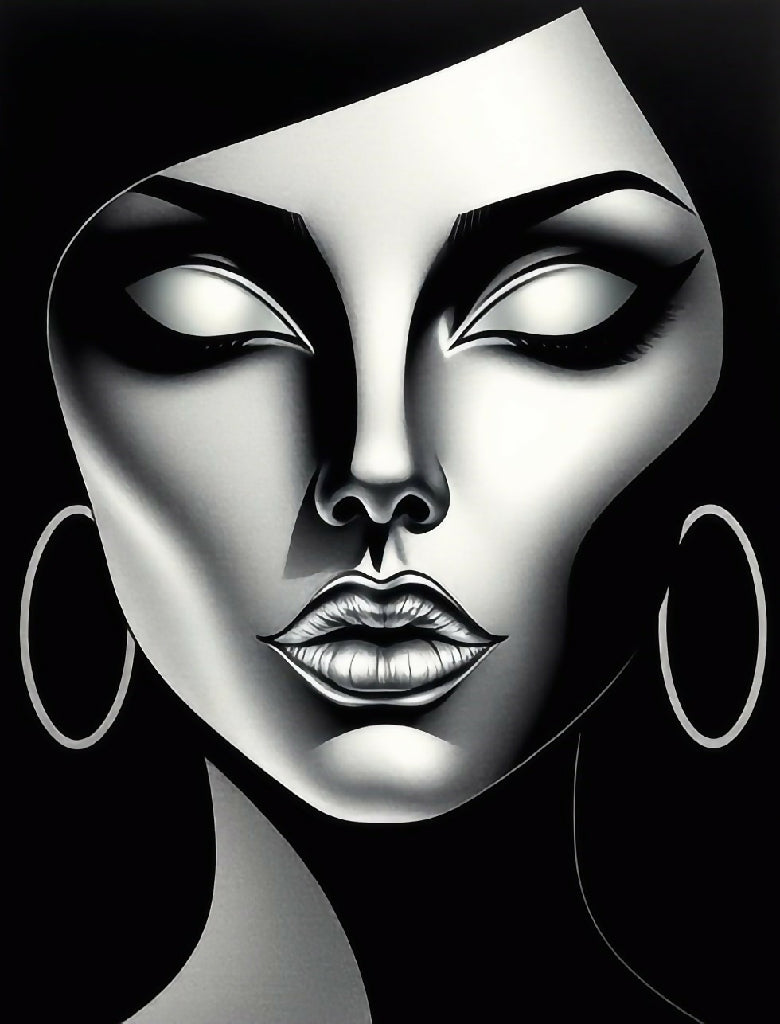 Silver woman´s face No. 2