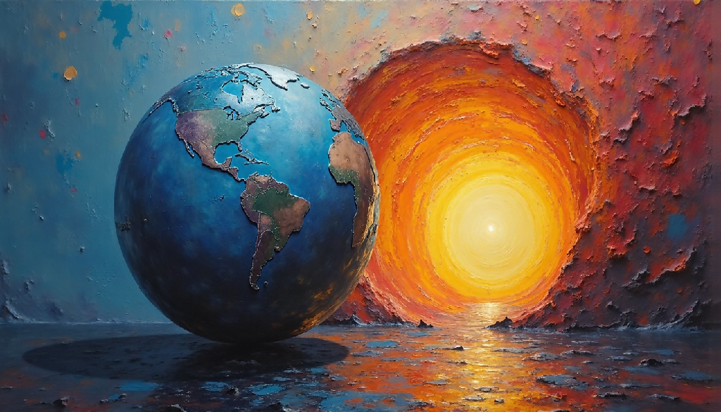 Earthcore, fiery, Core, Globe,