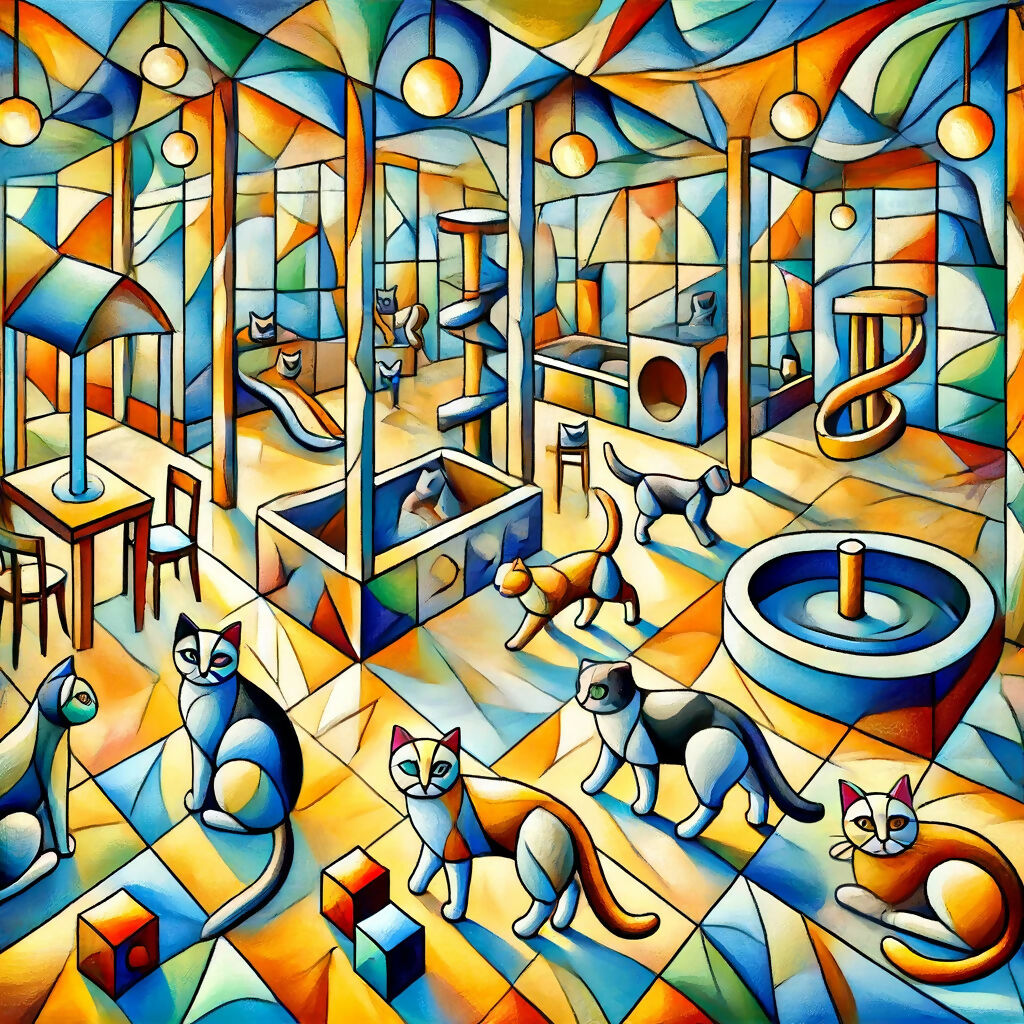 Cubist Cat Playground
