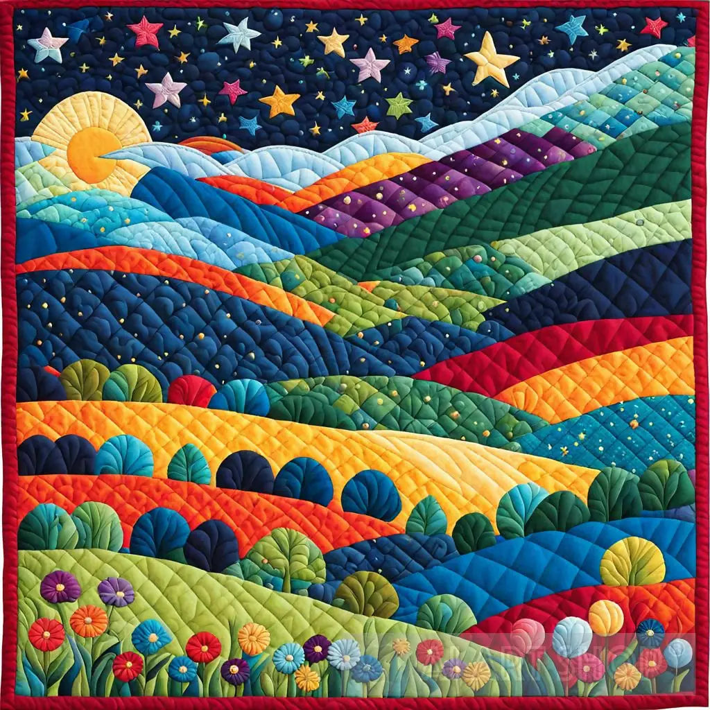 Quilted Scenes in AI: Discover Art