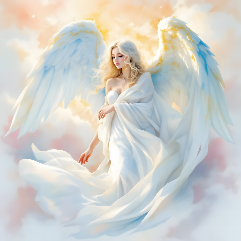 Celestial Dawn – Angel of Peace and Light | Sunrise White-Winged An...