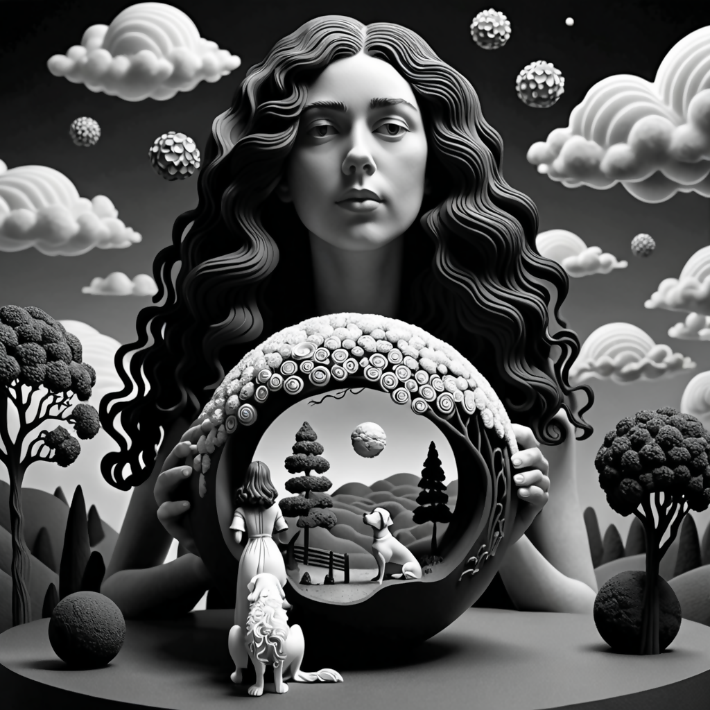 Surreal Dreams - Monochrome Surrealism Art by GLPython