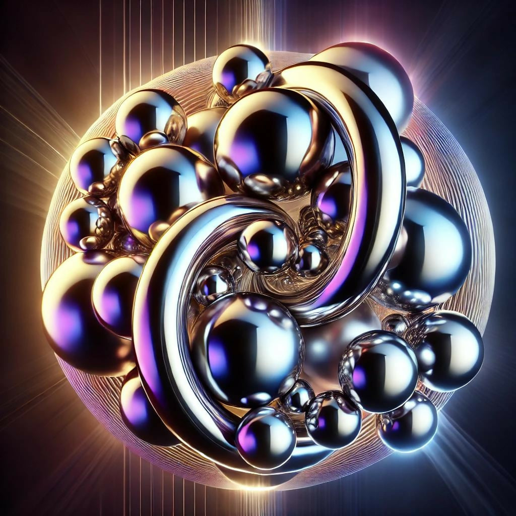 Single artworks 3D styles inspired by The Merge with dynamic purple li