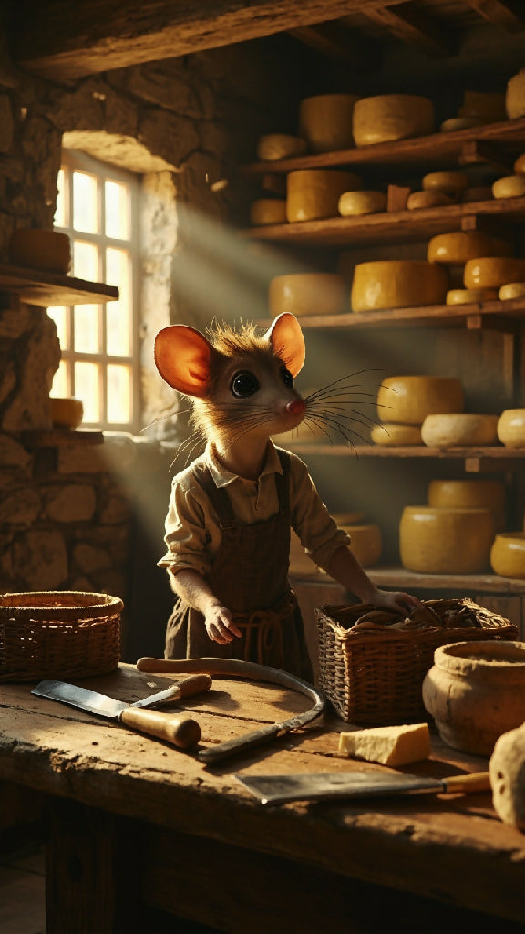 Mousy the Cheese Maker – AI-Generated Anthropomorphic Mouse in Arti...