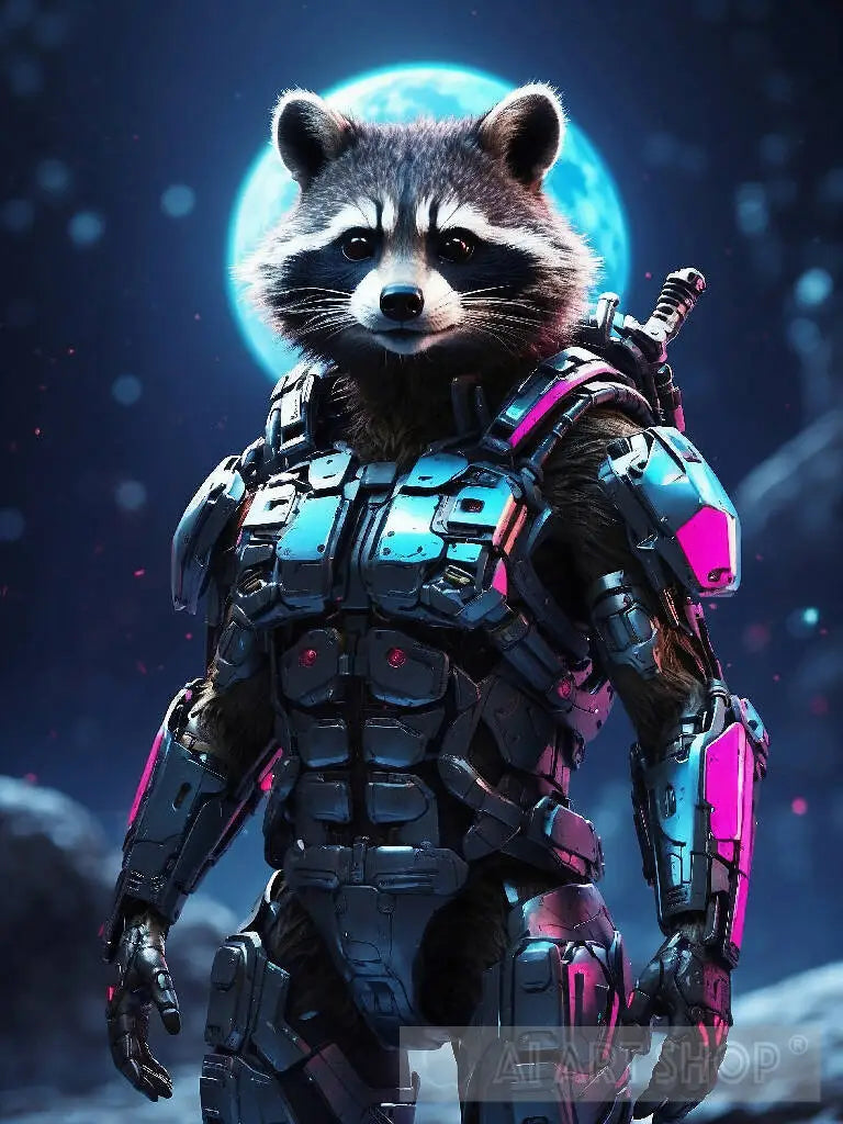 Raccoon in cyborg body #2