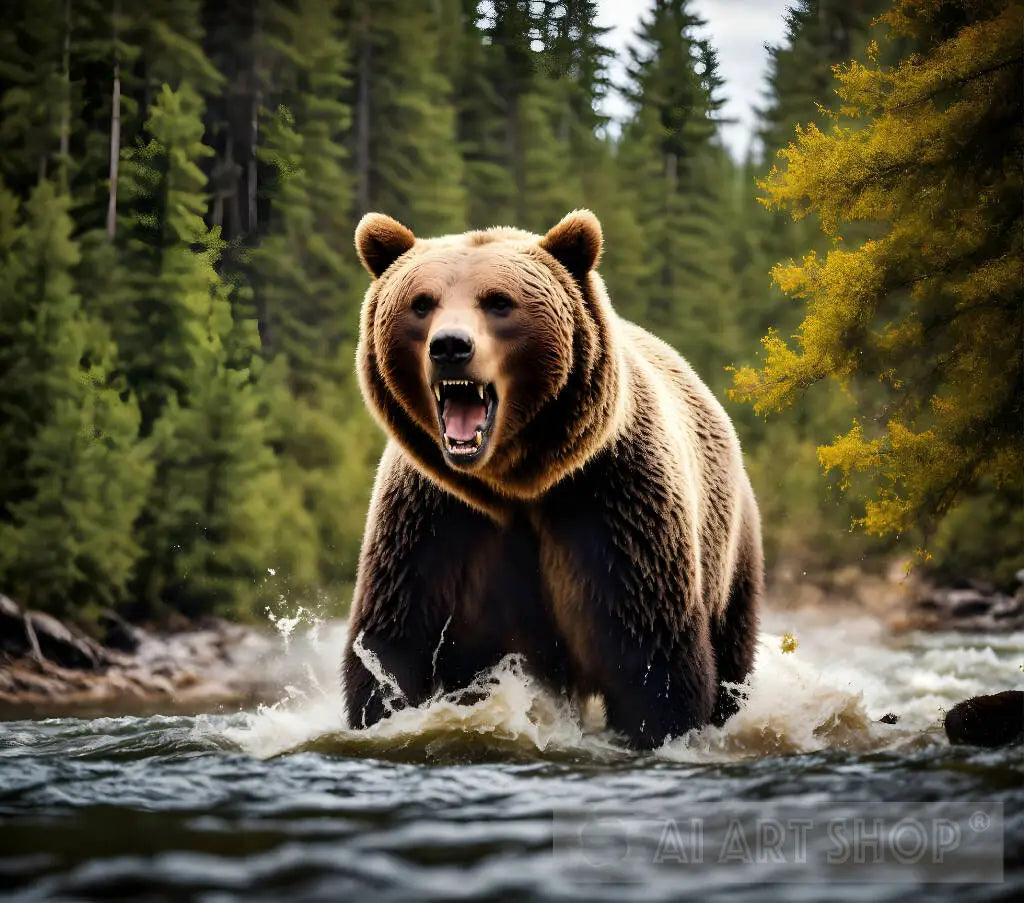Raging bear