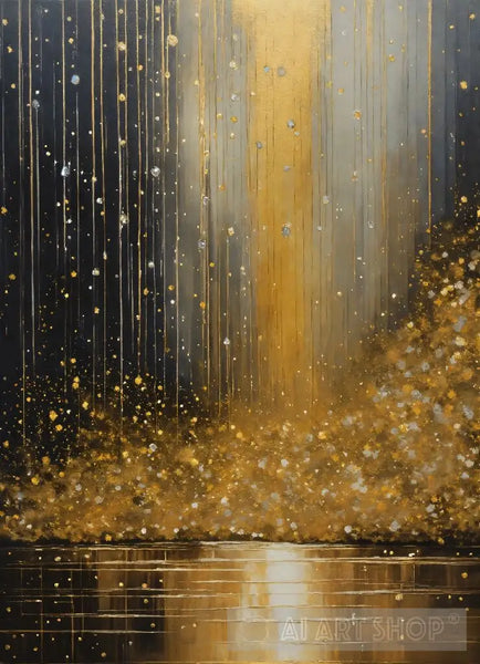 rain of stars in gold