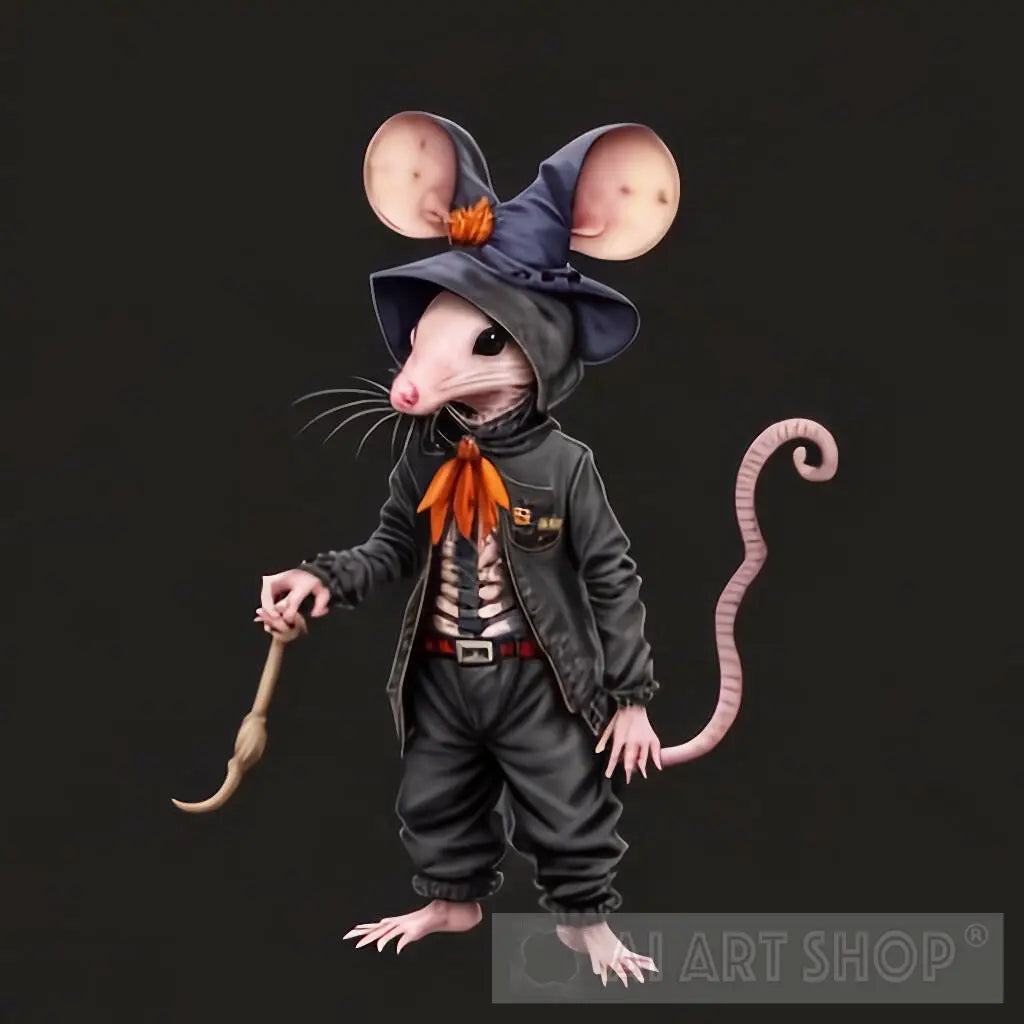 Rat Character Witch Halloween 4th Concept
