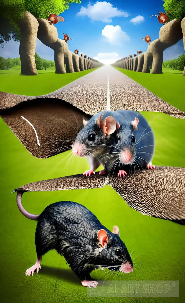 Ai Artwork of the human rat race