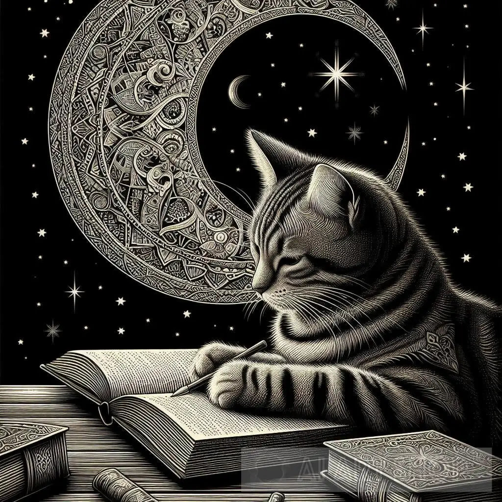 Reading cat