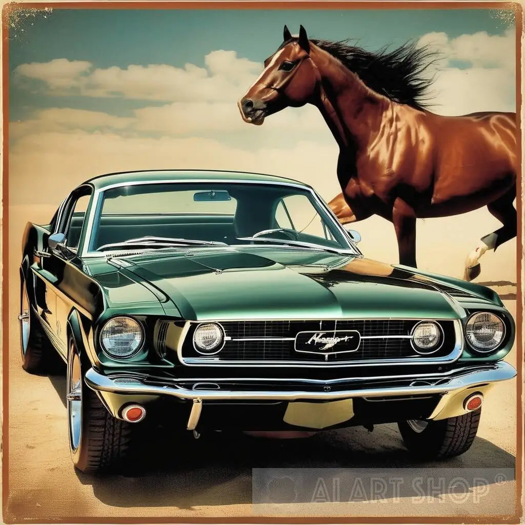 Realistic AI Bullitt Mustang poster