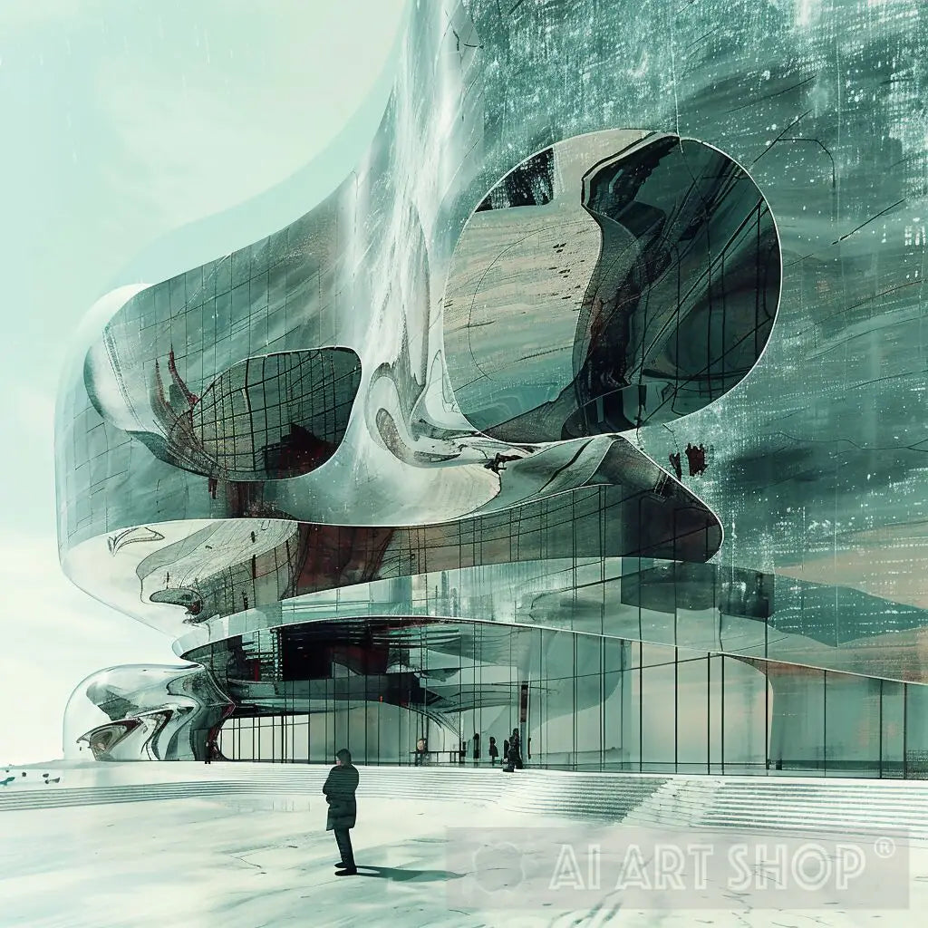 Reflective Dreams: Futuristic Abstract Architecture
